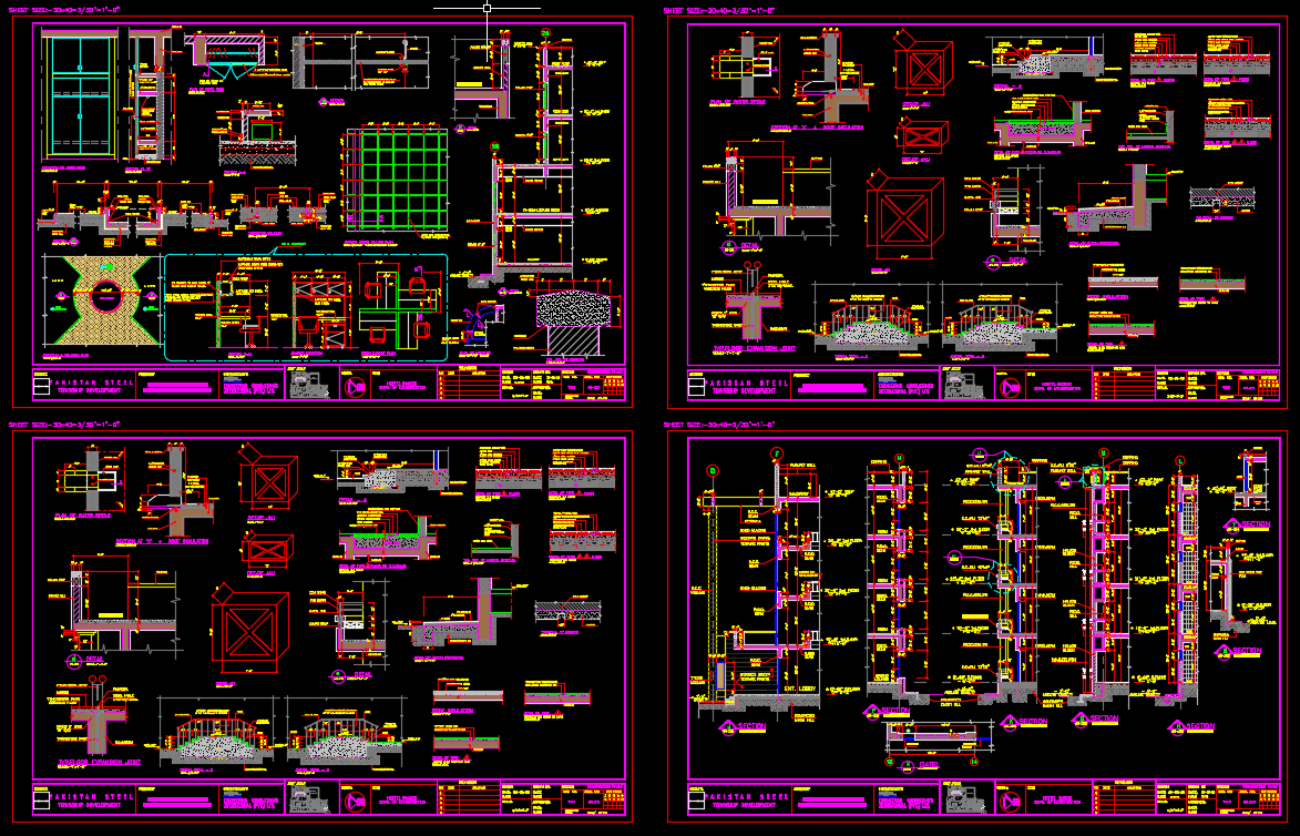 Hostel Blocks Detail of Construction Free Drawing