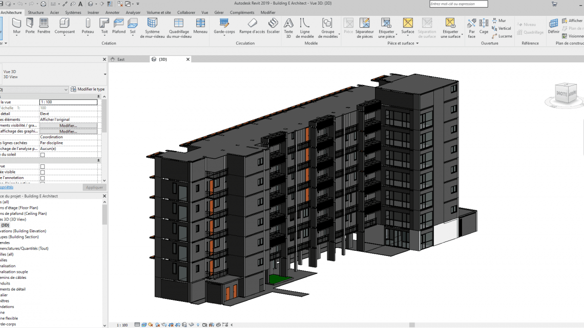 Multi-storey building Revit 3D Model Multi-storey building Revit 3D Model