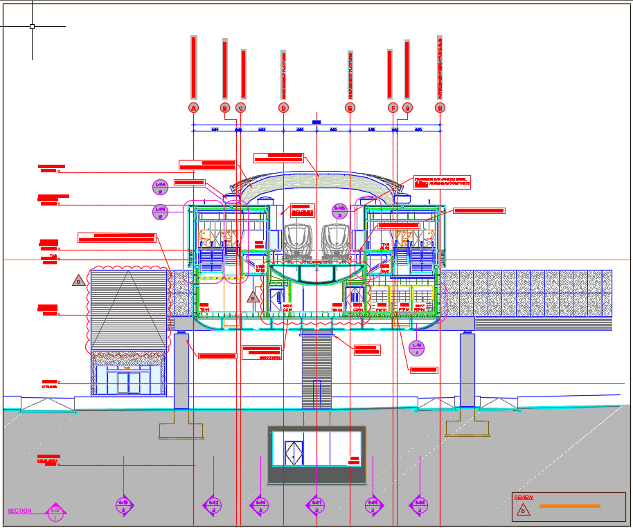 Railway Station Cross Section Autocad DWG File Railway Station Cross Section Autocad DWG File