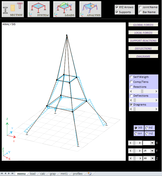 Structure Analysis With Finite Element Method Spreadsheet