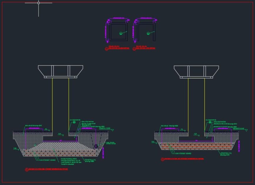 Steel Roof Foundation Details Autocad Free Drawing